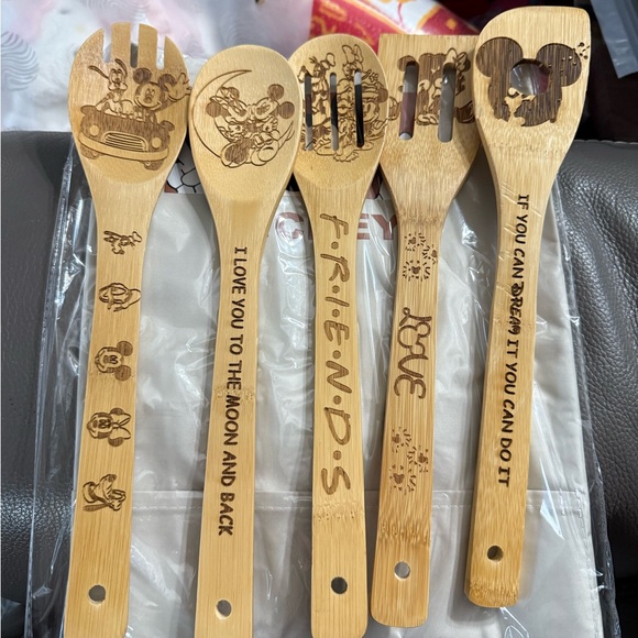 Kitchen | New Engraved Bamboo Kitchen Utensils Set | Poshmark